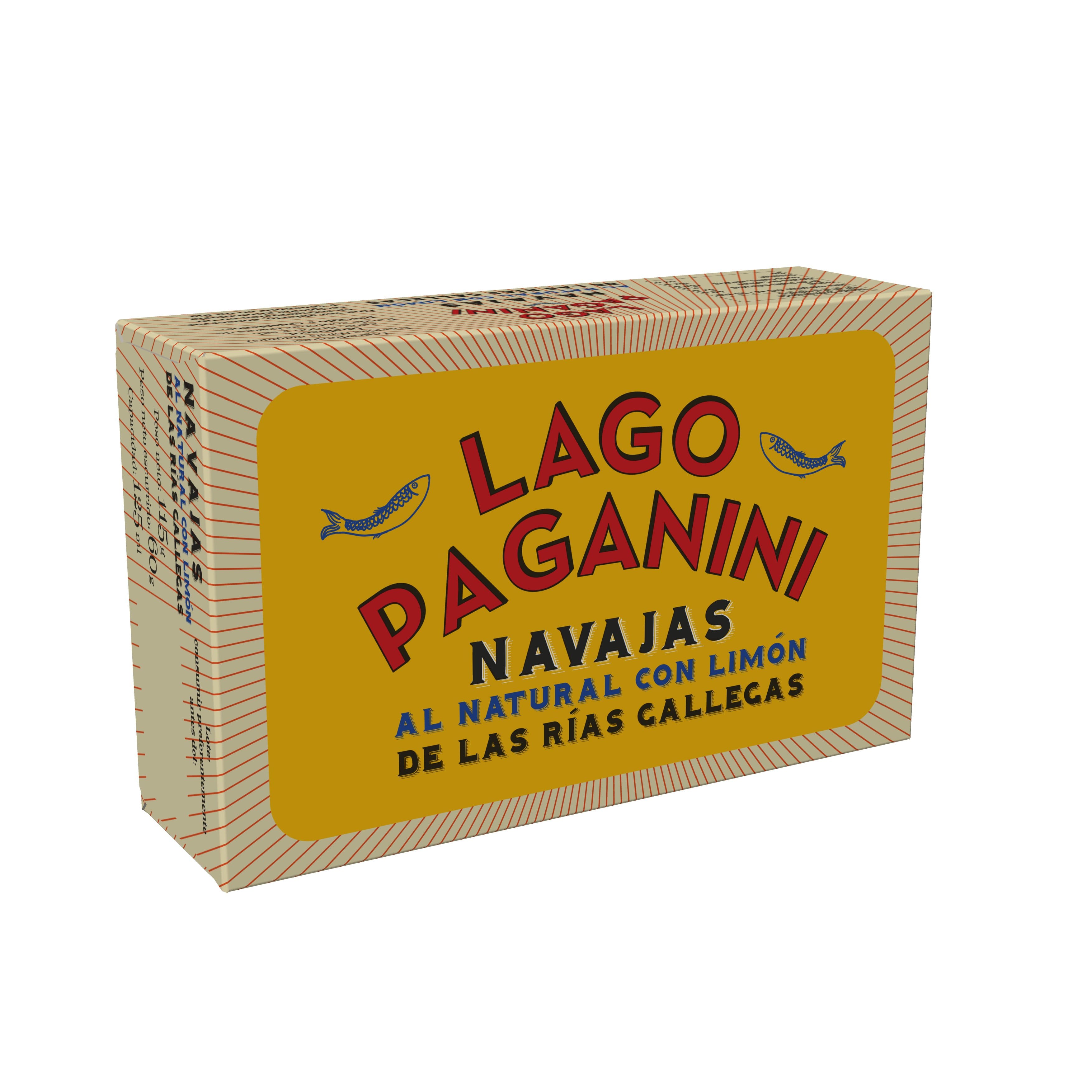 Razor clams in brine from Galician with lemon | Conservas Lago Paganini